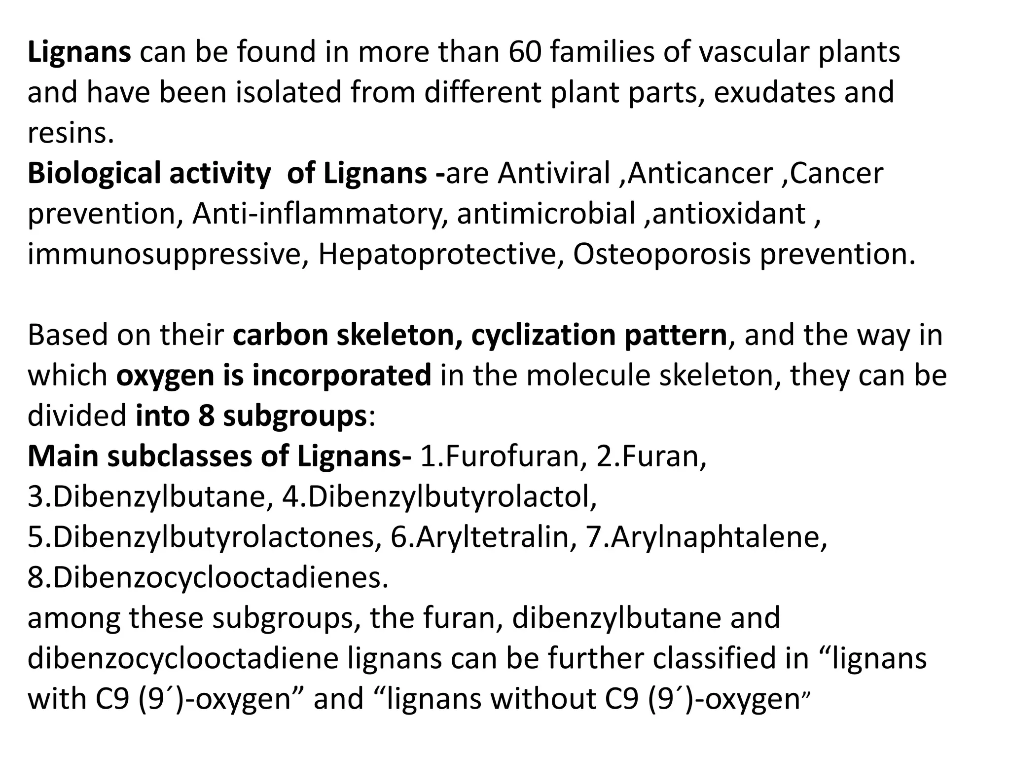 Lignans and flavonoids | PPTX