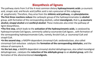 Lignans and flavonoids | PPTX