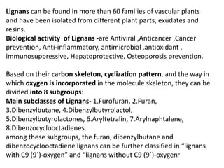 Lignans and flavonoids | PPTX