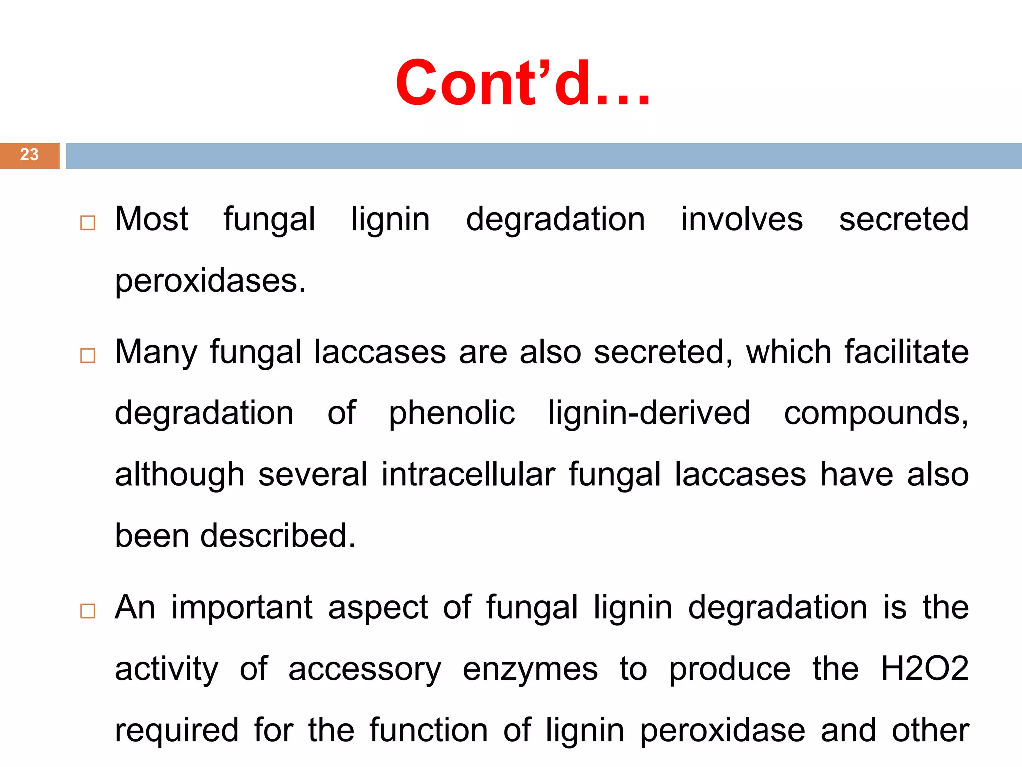 Composition and degradation of lignin | PPT