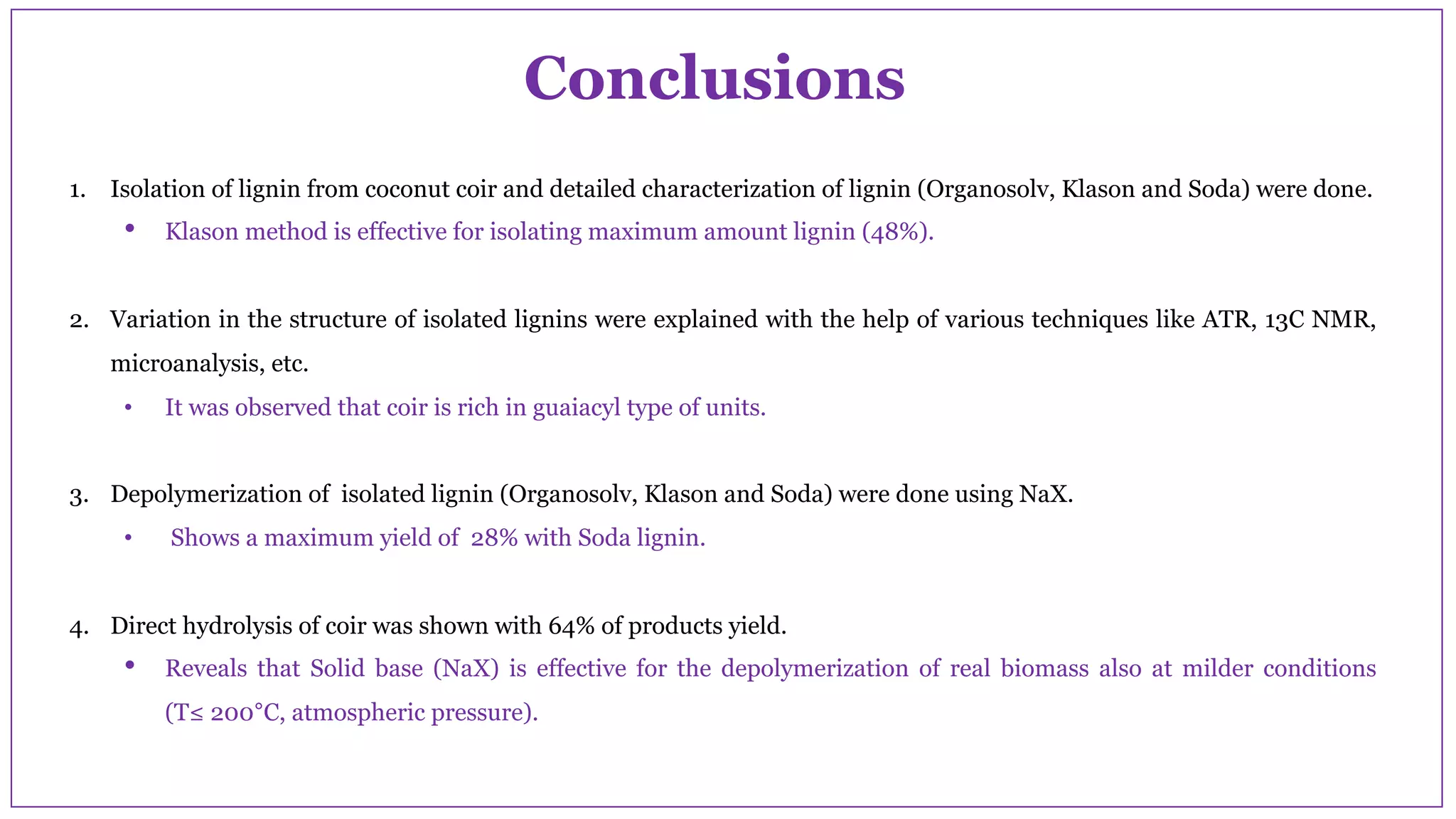 Lignin Isolation From Coconut Coir Characterization And Depolymerization Using Solid Base