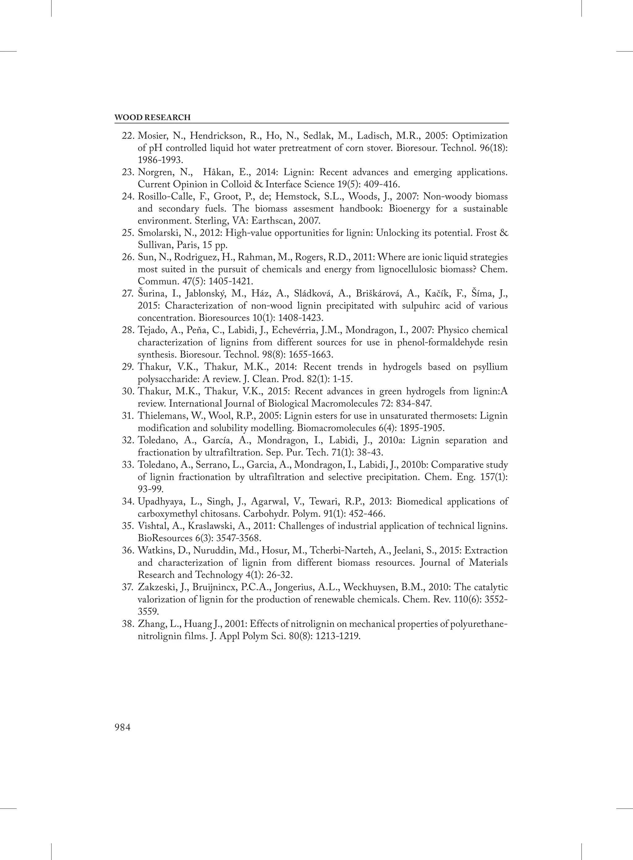 Lignin potential products | PDF