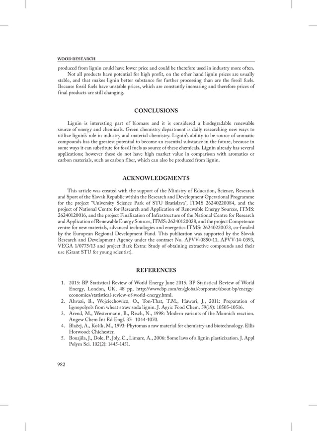 Lignin potential products | PDF