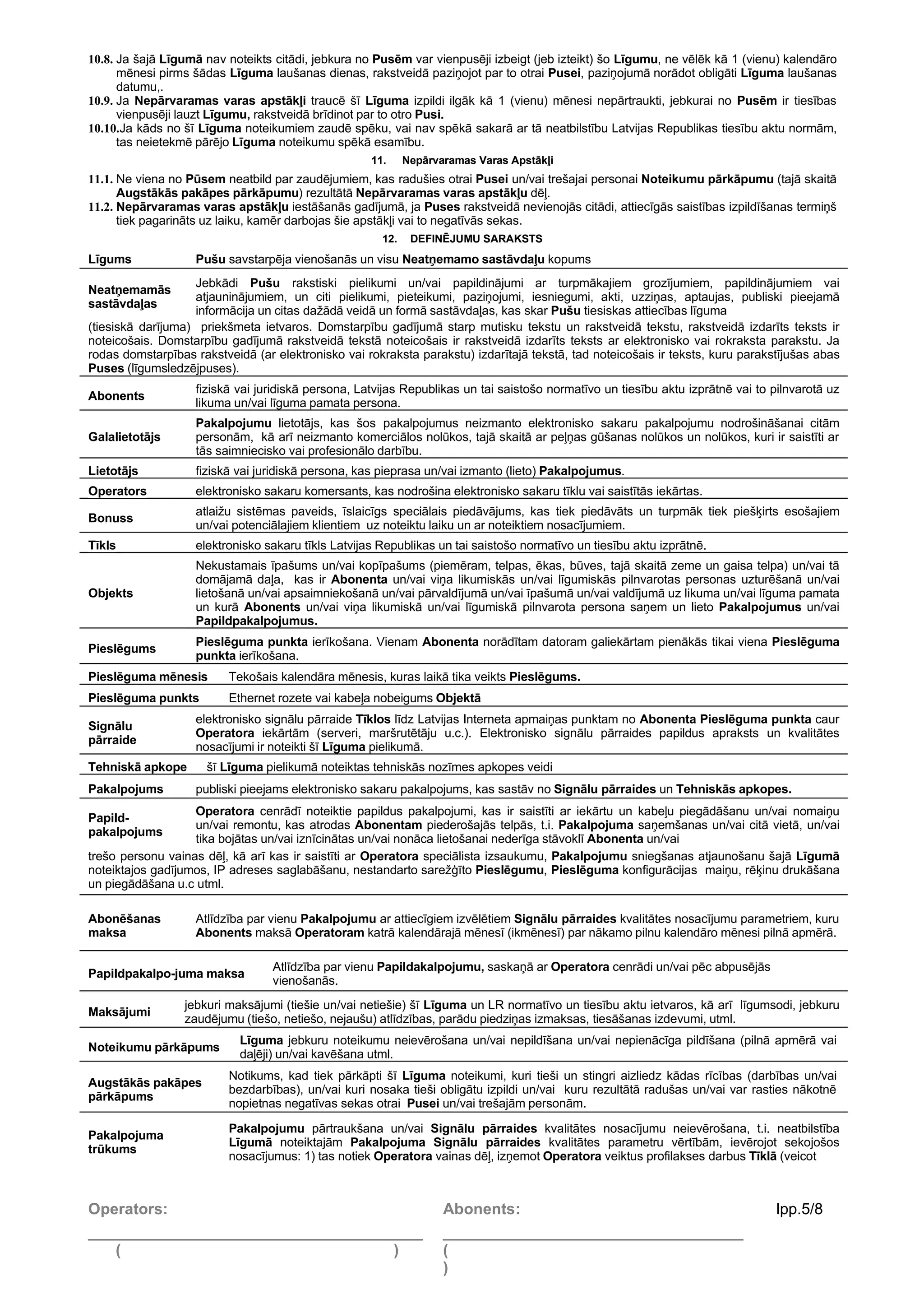 Liguma paraugs | DOC