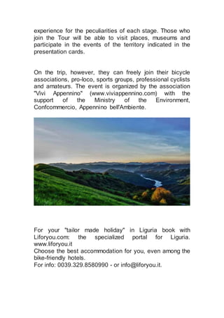 Liguria bike tour of italy in appennino | PDF