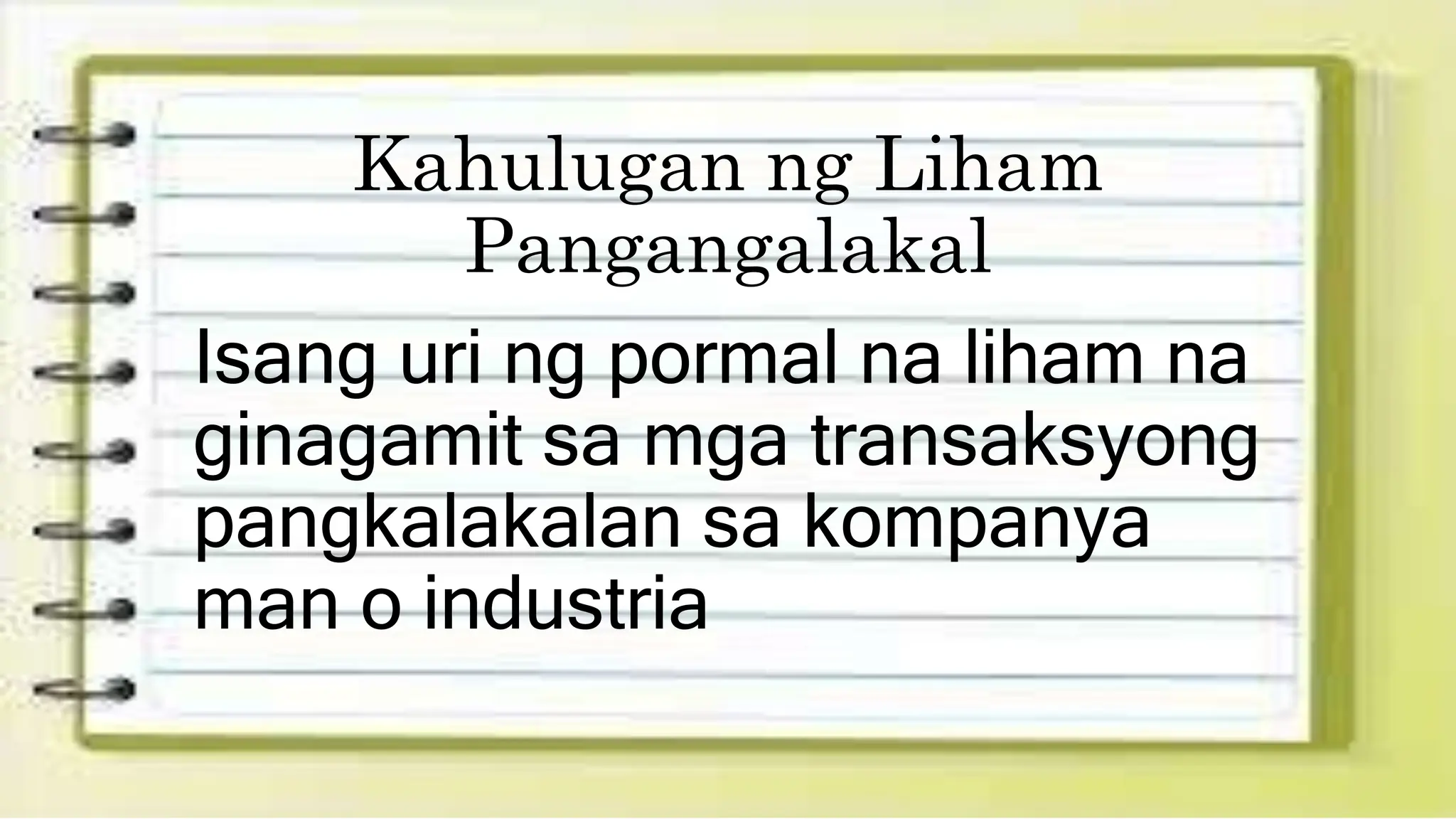 liham-pangnegosyo FILIPINO SA PILING LARANG | PPTX