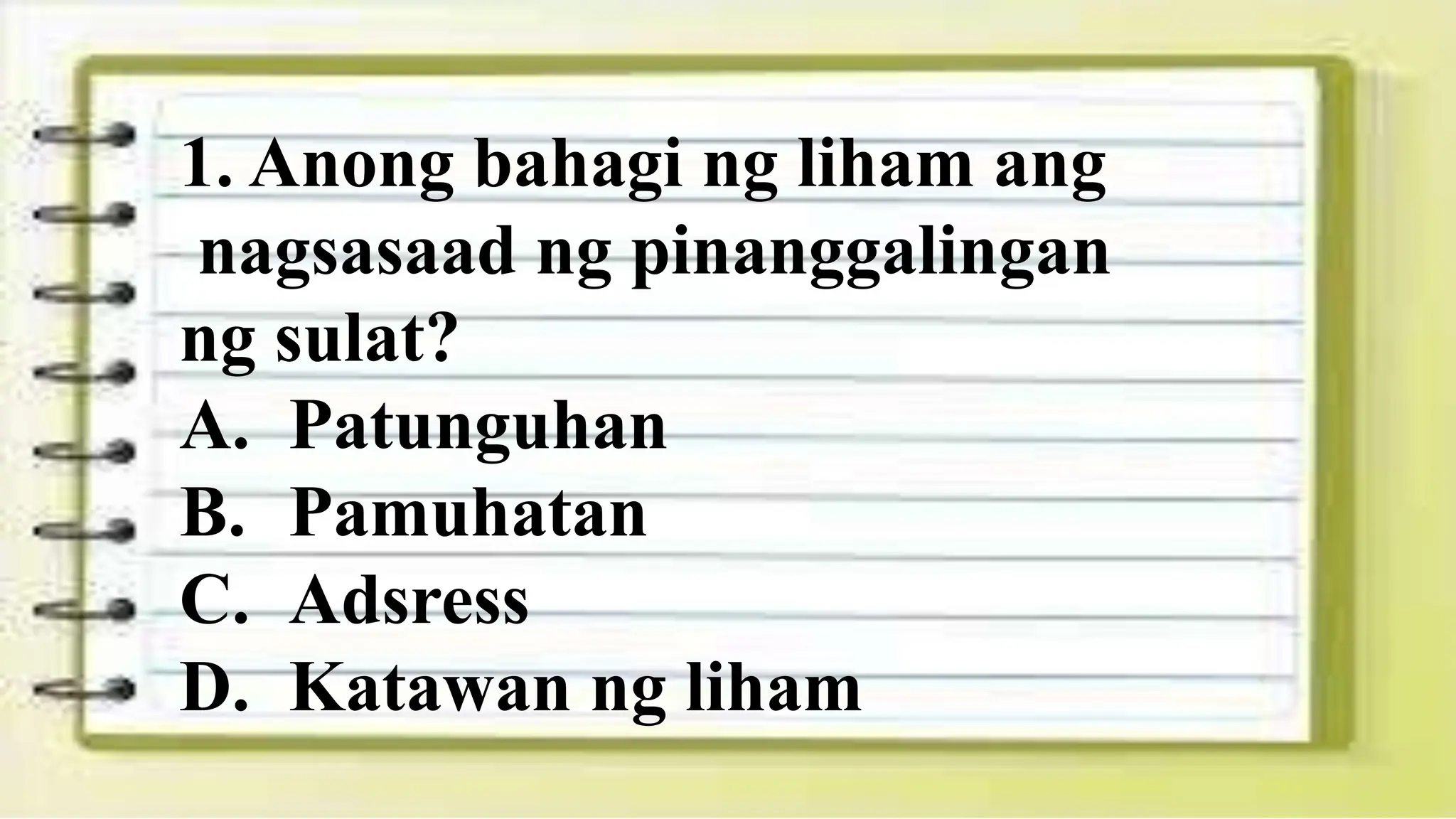 liham-pangnegosyo FILIPINO SA PILING LARANG | PPTX