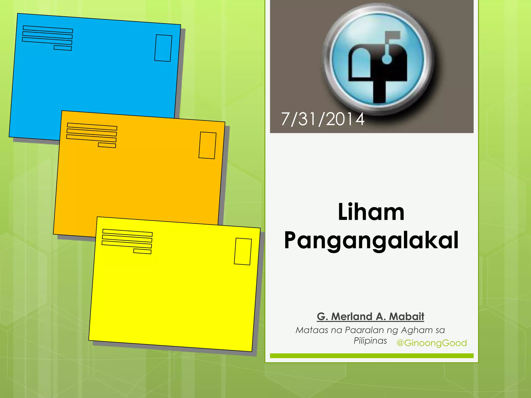 Liham Pangangalakal | PPTX