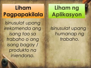 Liham Pangangalakal | PPTX