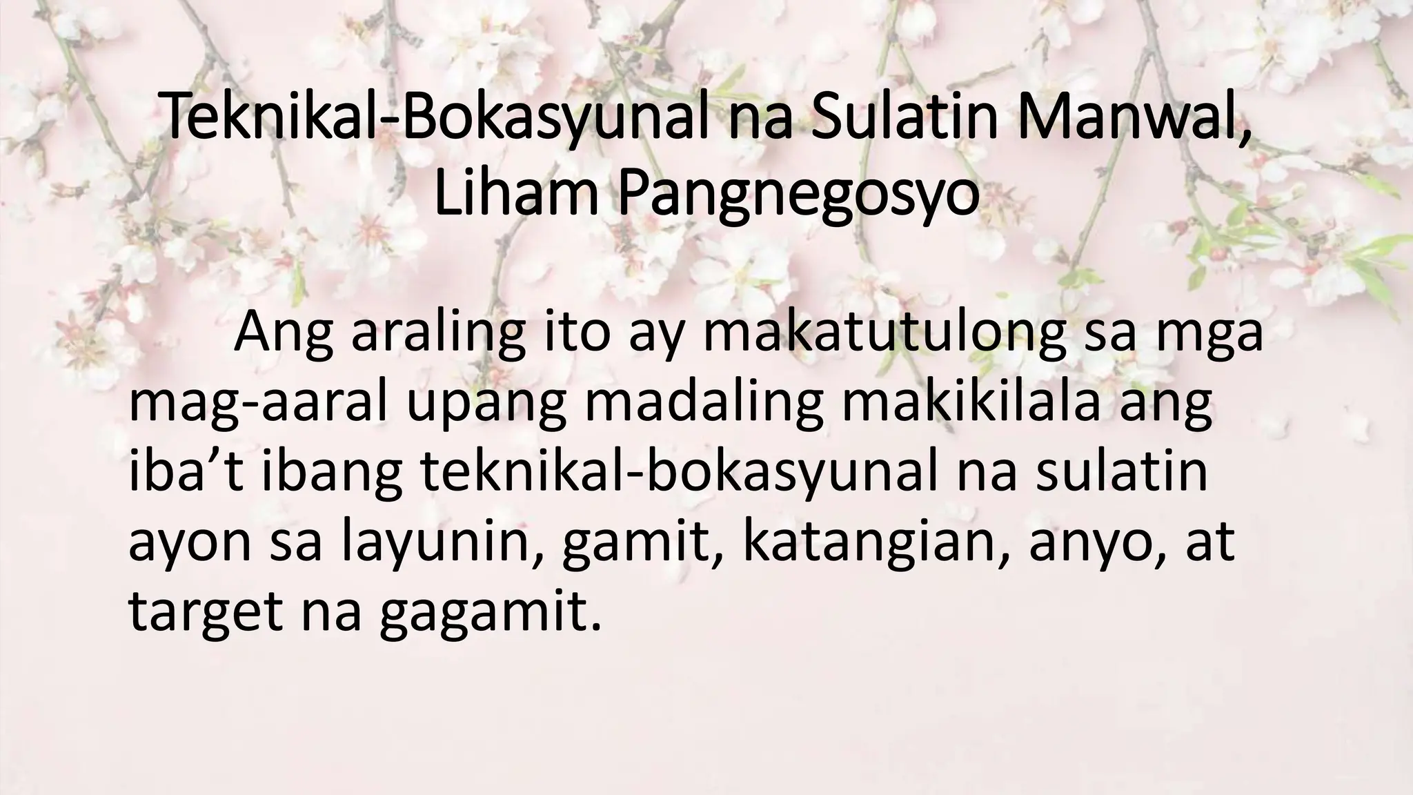 Liham pang negosyo (GAabay sa Pagsulat ng isang liham pang negosyo ...