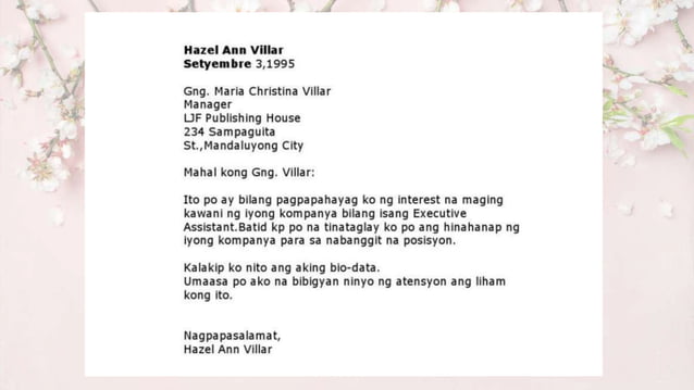 Liham pang negosyo (GAabay sa Pagsulat ng isang liham pang negosyo ...