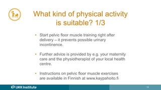 Physical activity recommendation after delivery | PDF