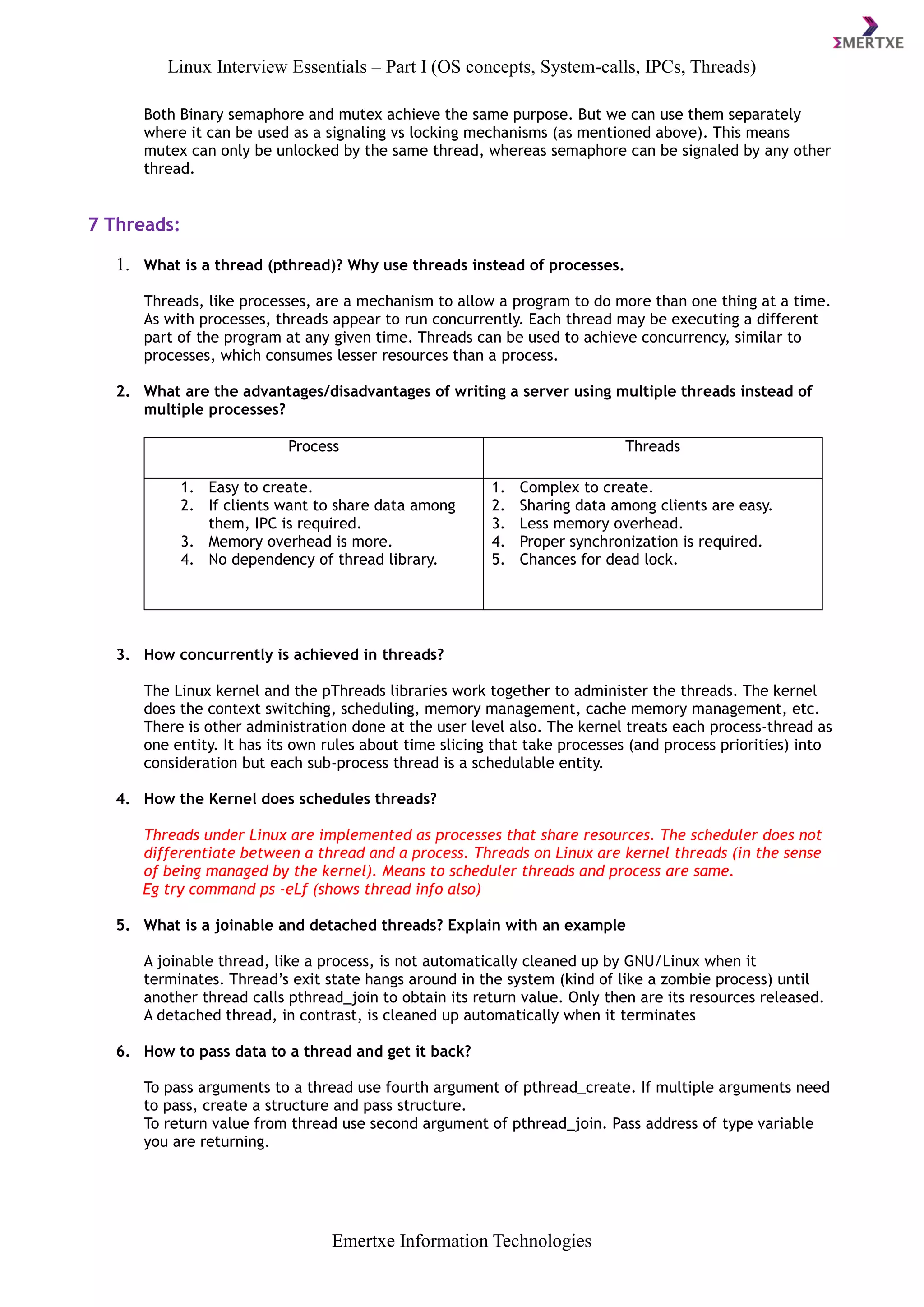 Linux Internals - Interview essentials - 1.0 | PDF | Operating Systems | Computer Software and ...