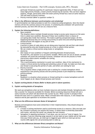 Linux Internals - Interview essentials - 1.0 | PDF | Operating Systems | Computer Software and ...