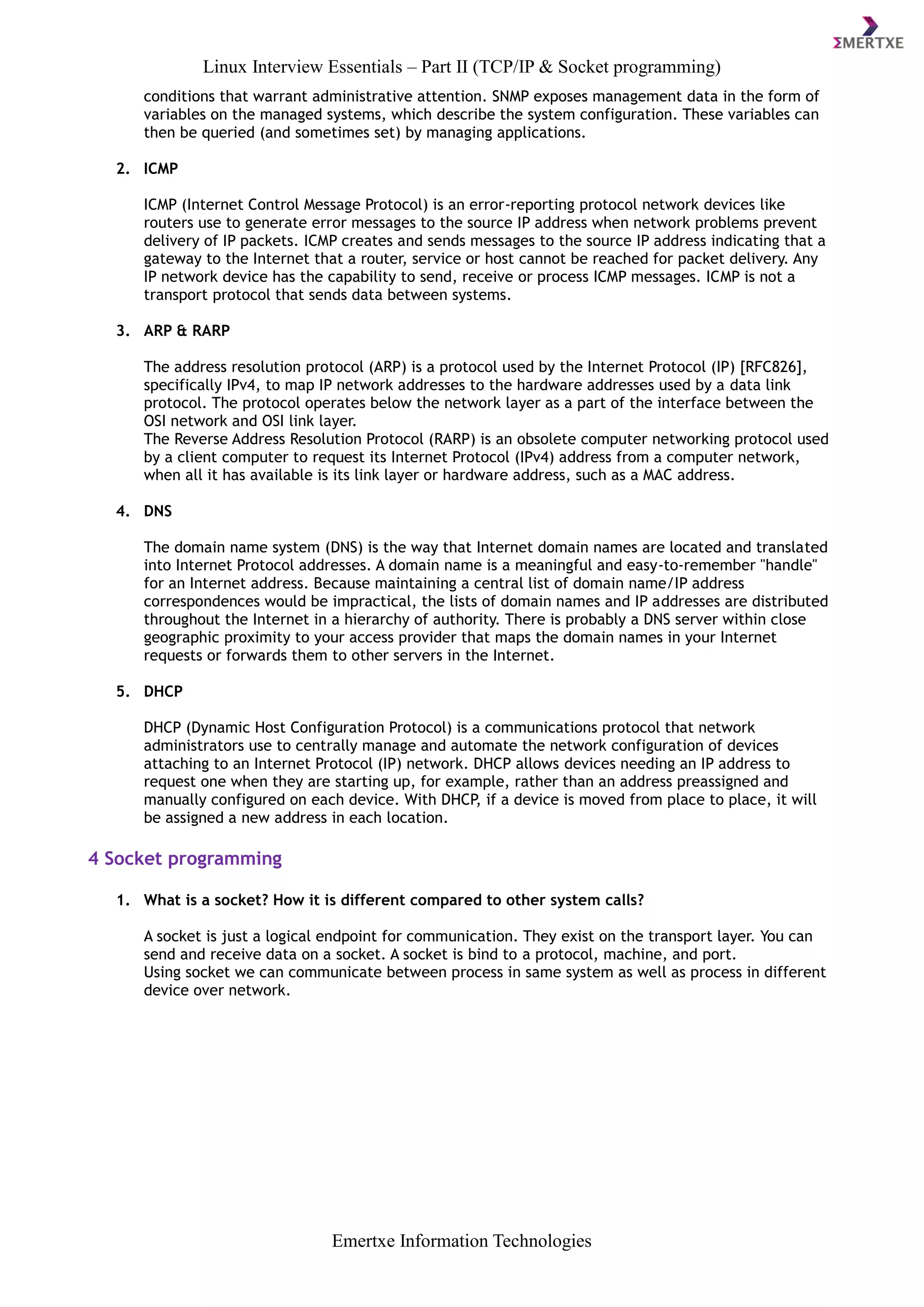 Linux Internals - Interview essentials 2.0 | PDF