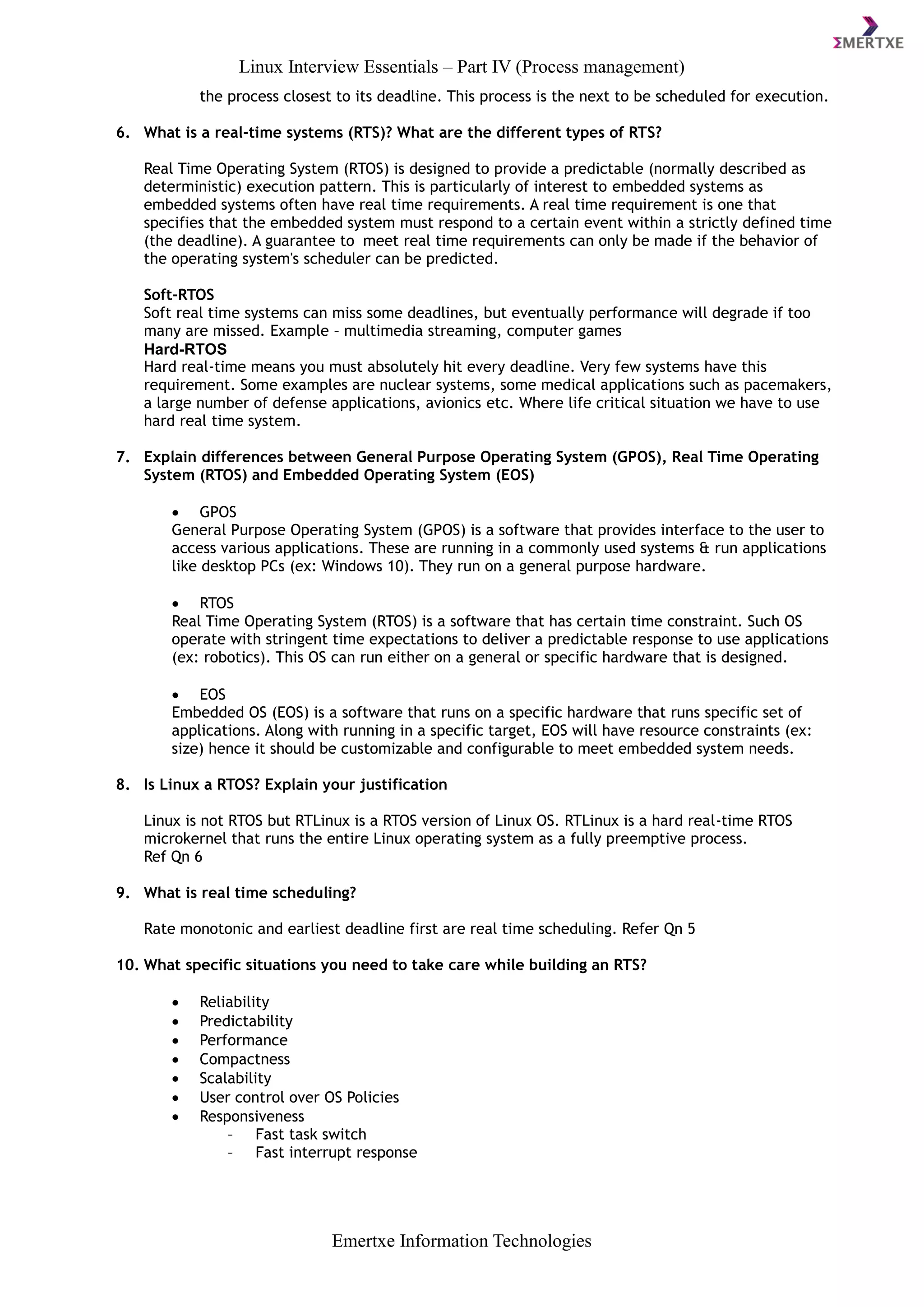 Linux Internals - Interview essentials 4.0 | PDF