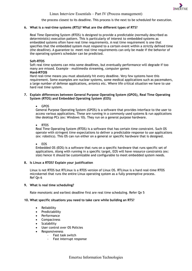 Linux Internals - Interview essentials 4.0 | PDF