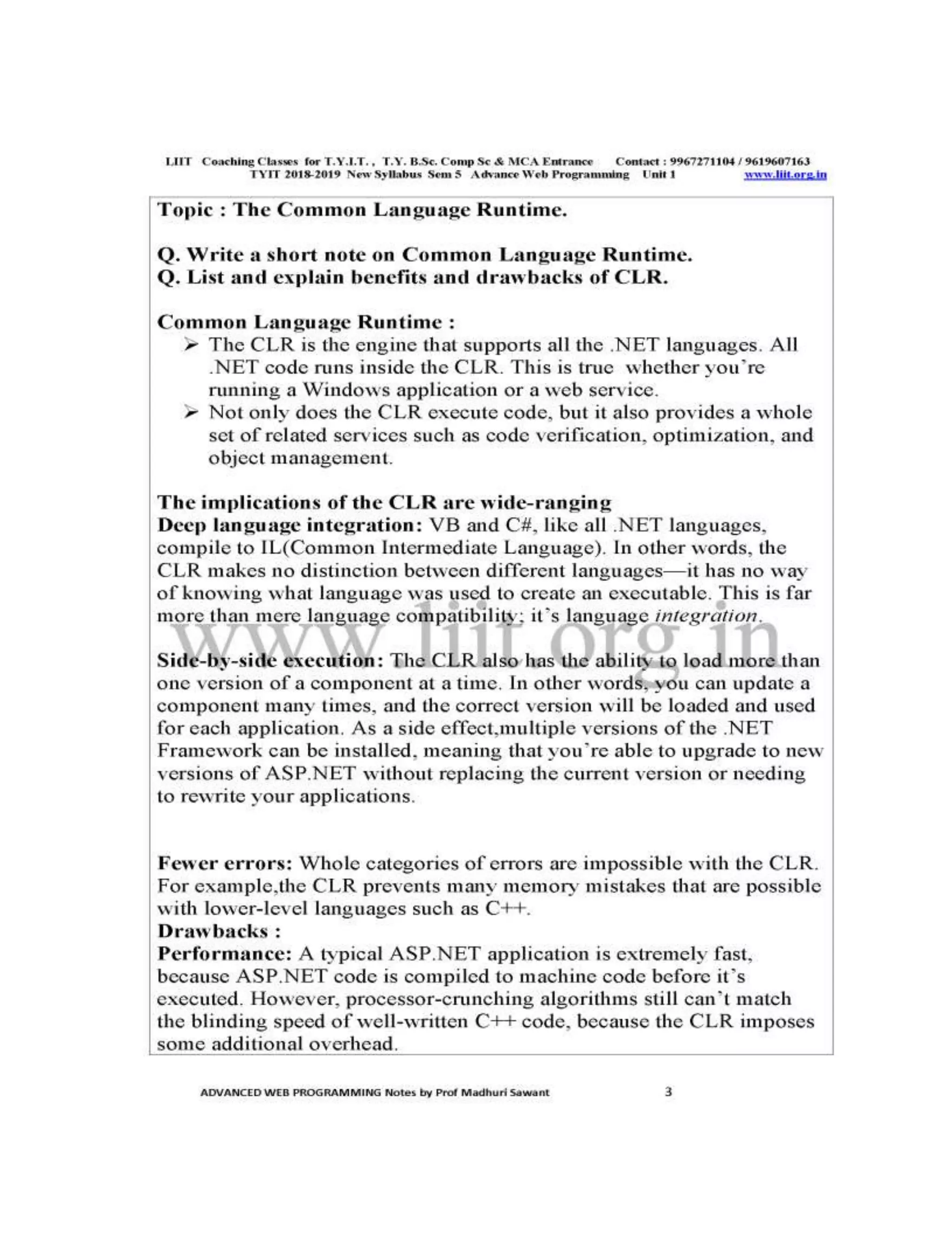 Liit Tyit Sem 5 Advanced Web Programming Unit 1 Most Important