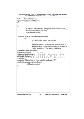 Liit tyit sem 5 enterprise java unit 5 important questins with ...