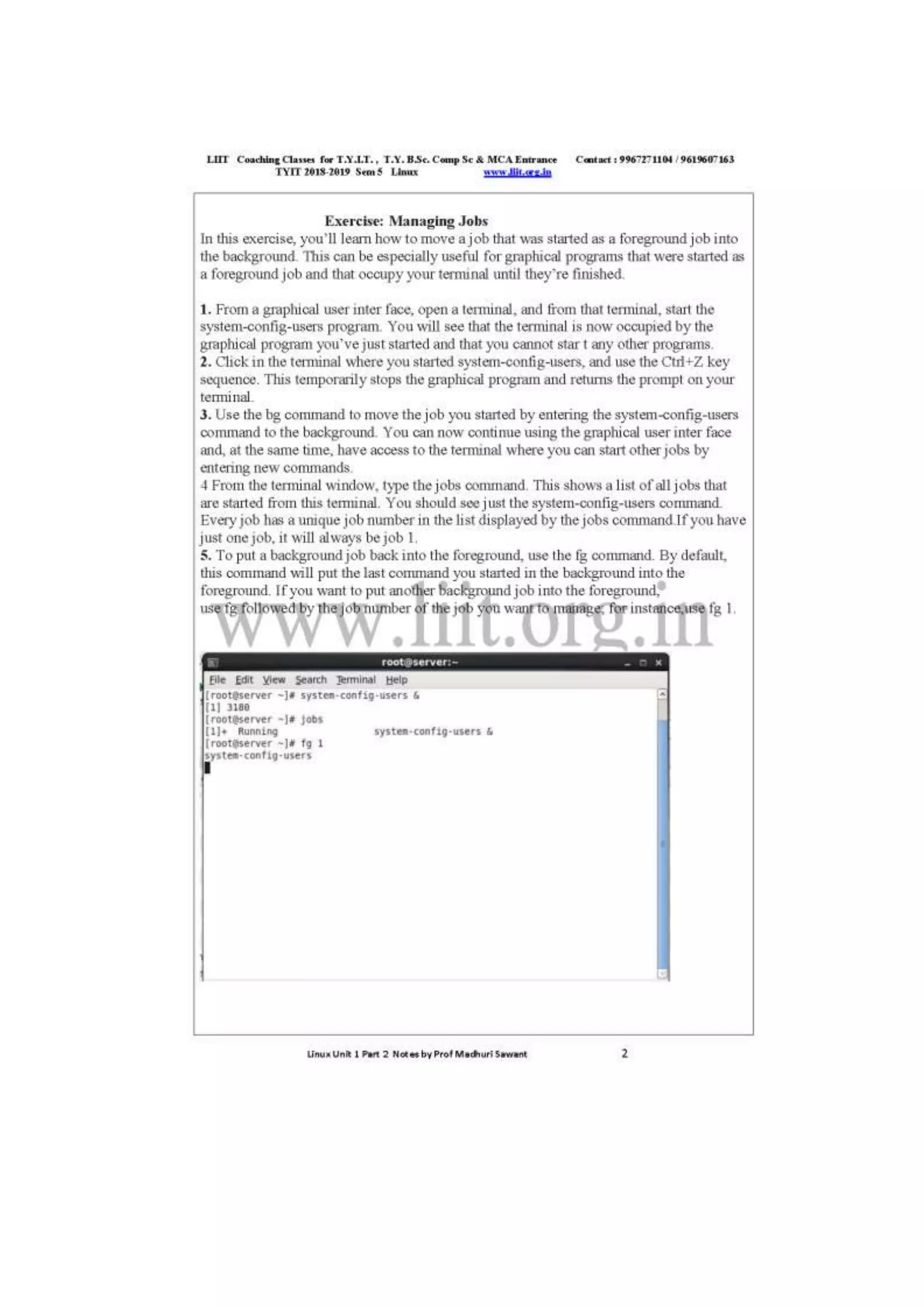 Liit tyit sem 5 linux unit 1 2018 most important questions with answers | PDF