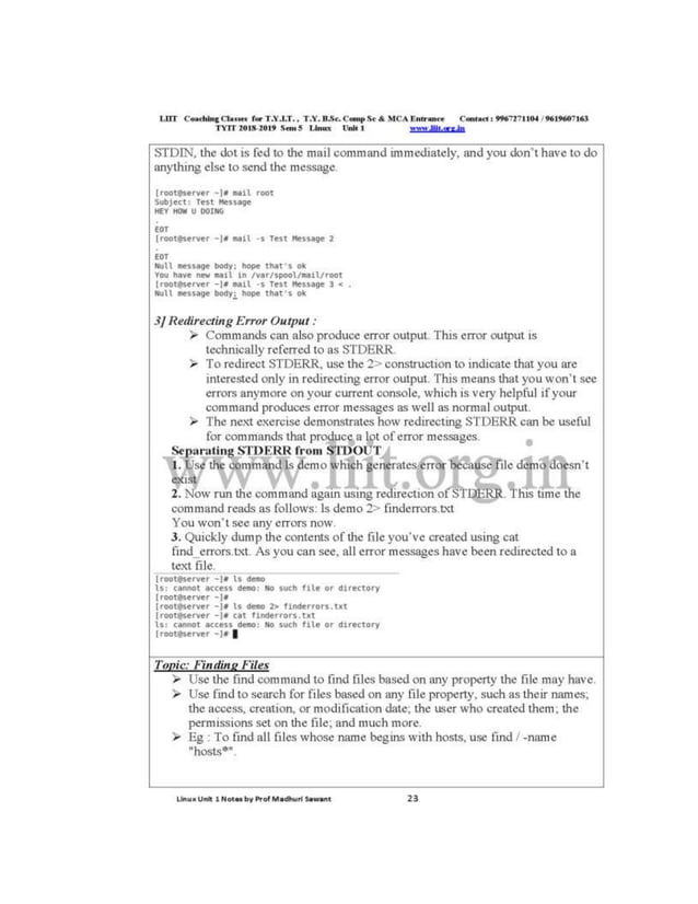 Liit tyit sem 5 linux unit 1 2018 most important questions with answers ...