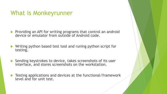 Lijie xia lx223809 monkeyrunner | PPT