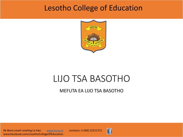 Lijo tsa basotho | PPTX