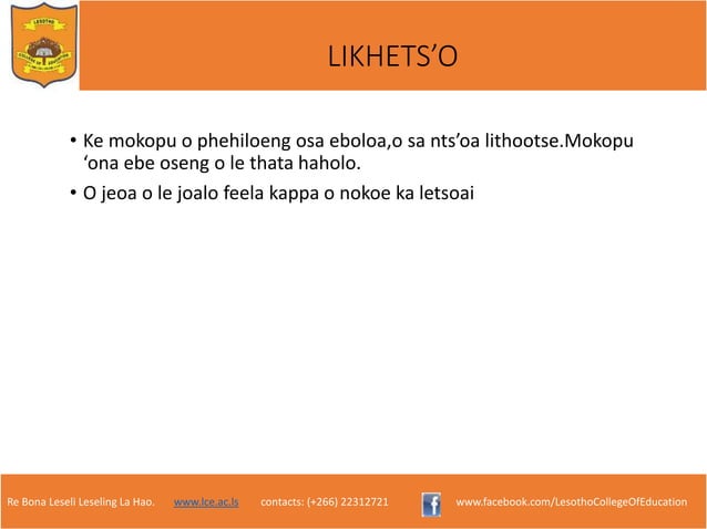 Lijo tsa basotho | PPTX