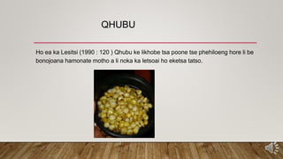 LIJO TSA BASOTHO | PPT