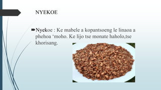 LIJO TSA SESOTHO | PPTX