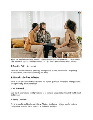 Likable Person Test: Meaning, Components, Tips and Strategies | The ...