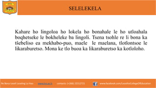 Likaraburetso | PPTX