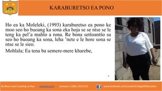 Likaraburetso | PPTX