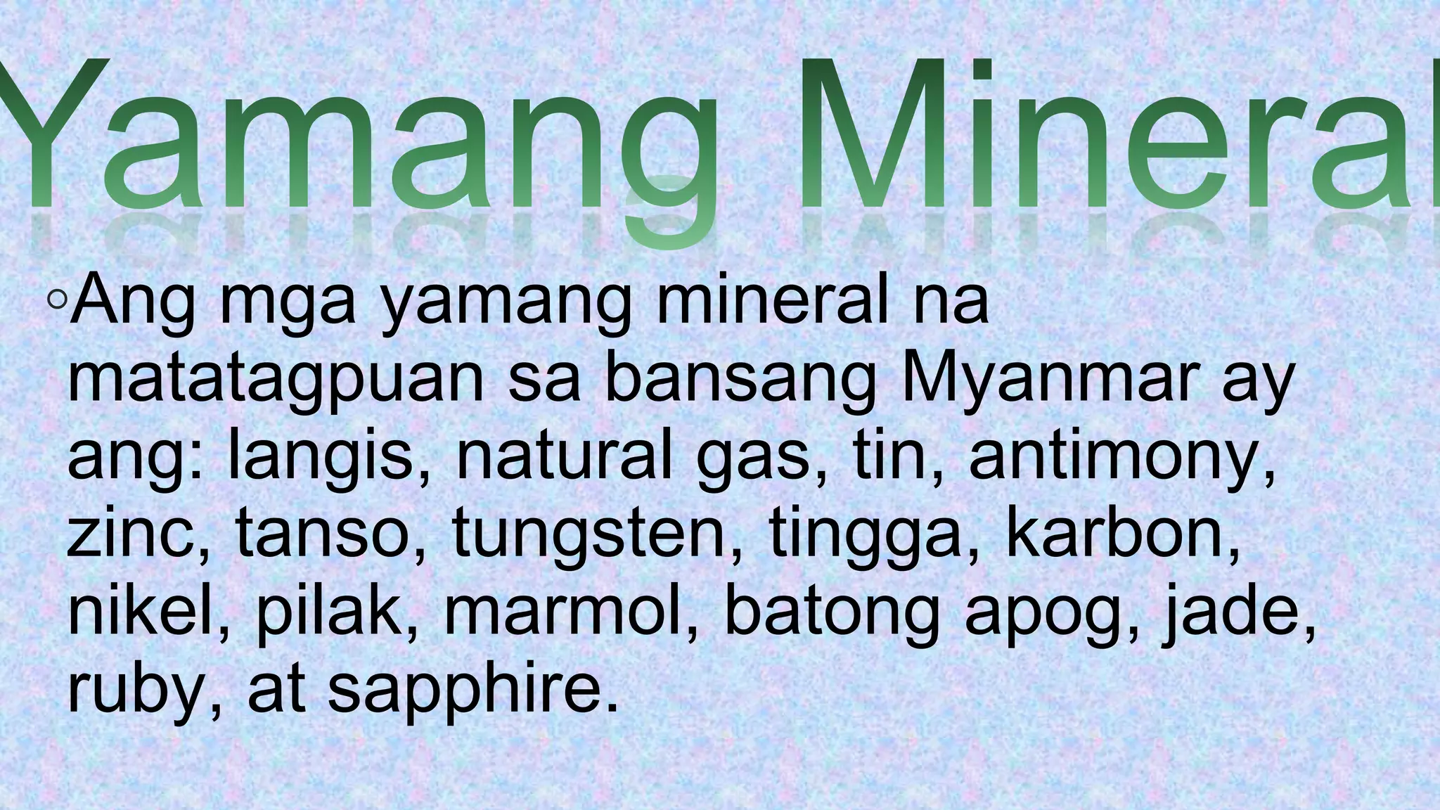 Likas na yaman ng timog silangang asya viii-baghdad | PPTX