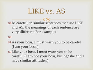 Like and as | PPT