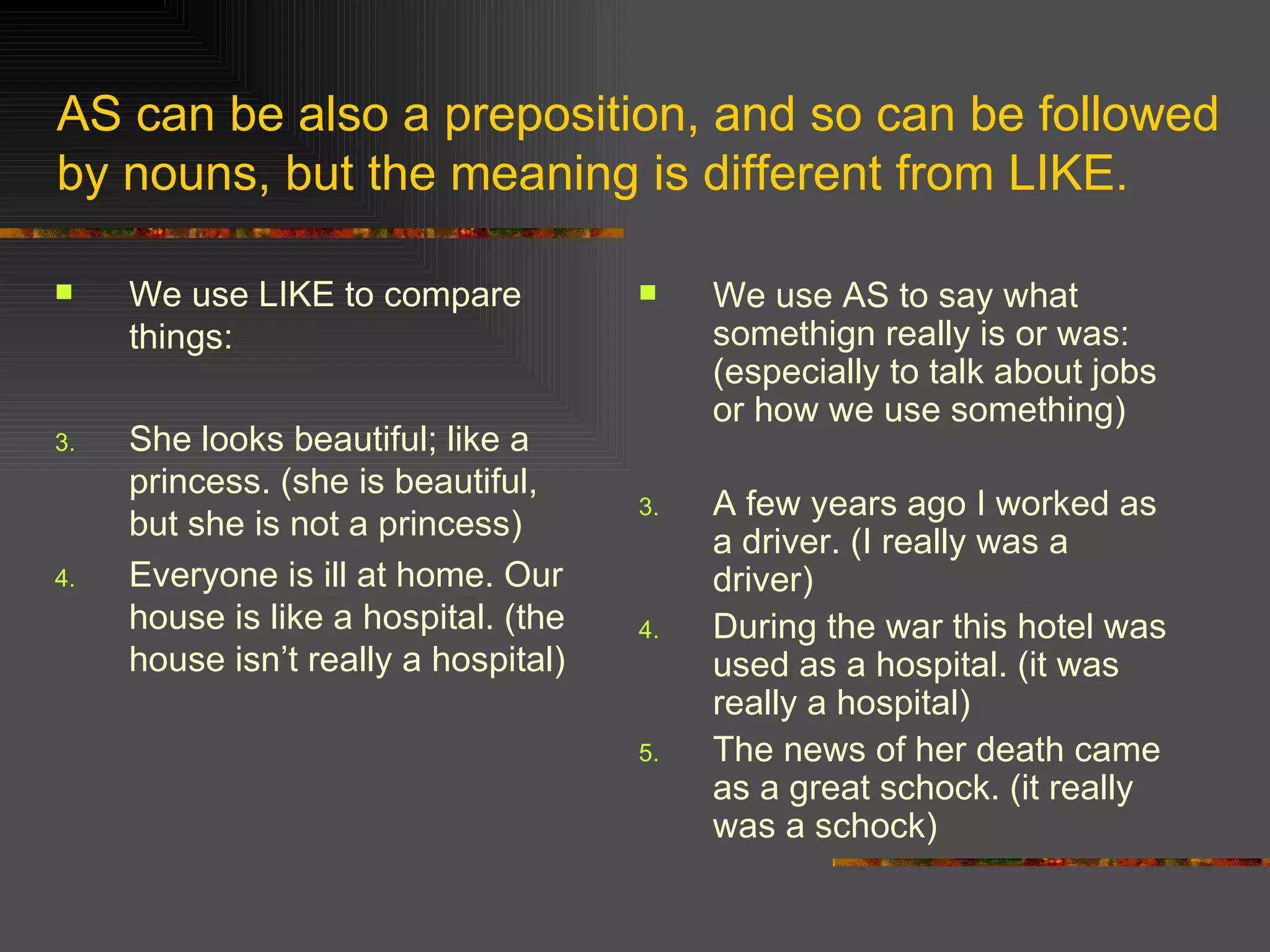 Like Versus As | PPT