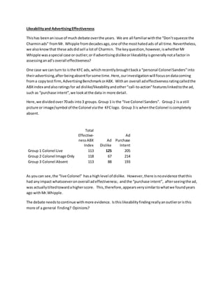 Likeability and advertising effectiveness | DOCX