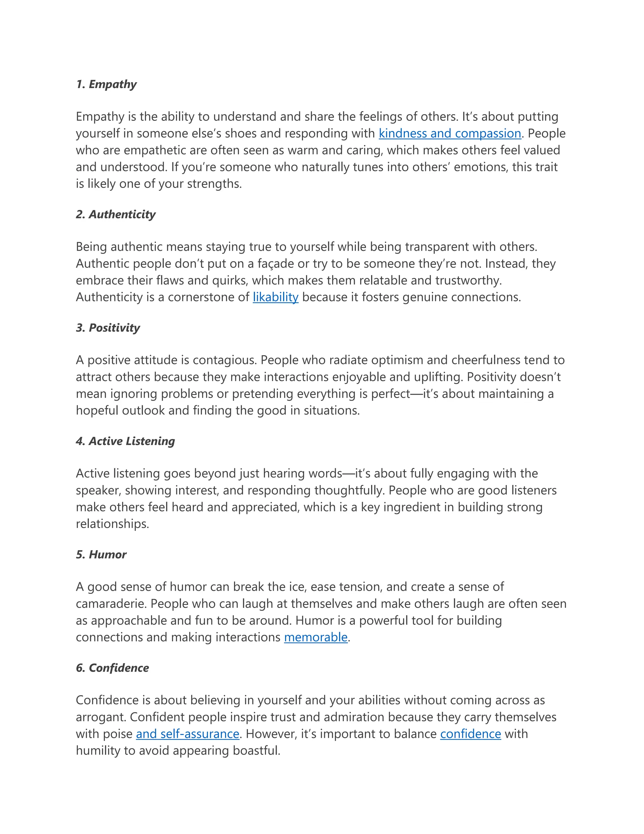 Likeable Person Test.Test your personality | PDF