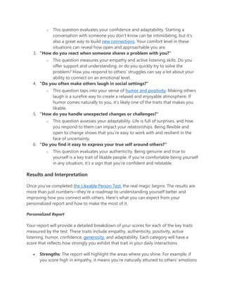 Likeable Person Test.Test your personality | PDF