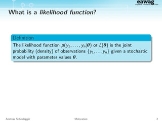 Formulation of model likelihood functions | PPT