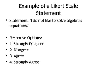 Likert_Scale_and_Checklists. Assessment in learning 2pptx | PPT