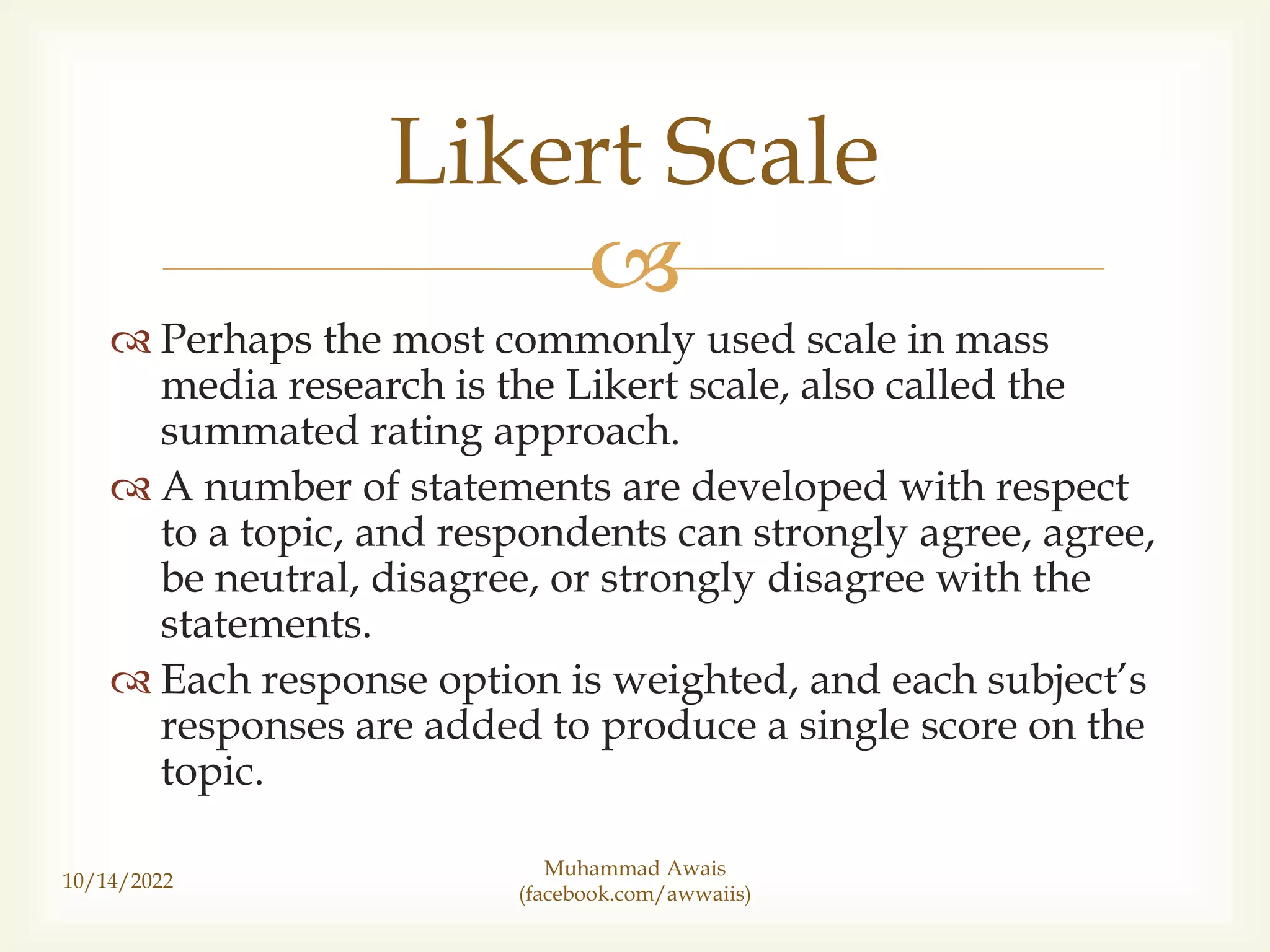 Likert Scale and Types of Questions - Mass Media Research.pptx