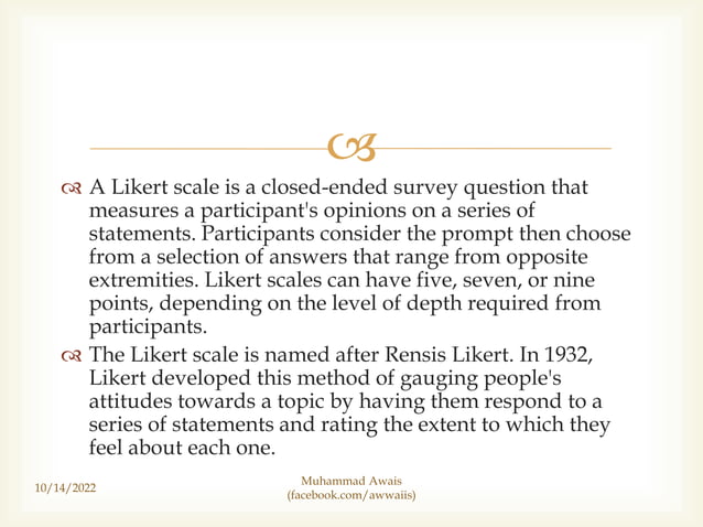 Likert Scale and Types of Questions - Mass Media Research.pptx