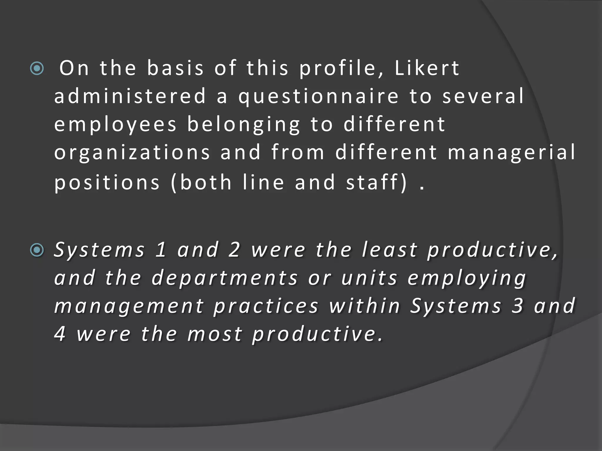 Likert's four systems on leadership | PPTX