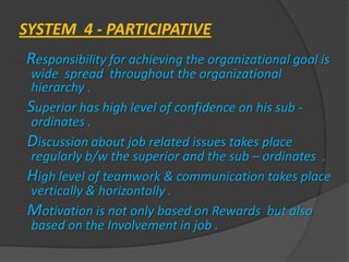 Likert's four systems on leadership | PPTX