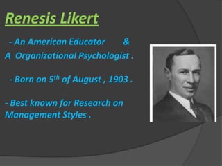 Likert's four systems on leadership | PPTX