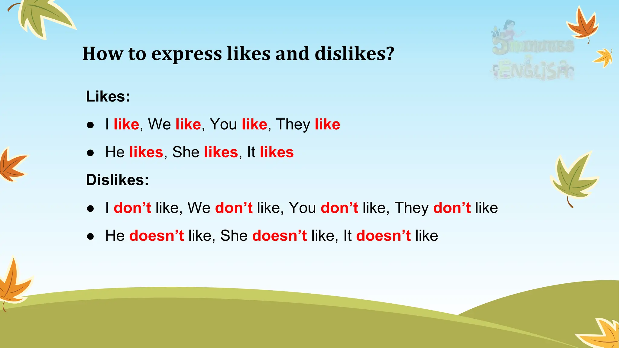 How to Express Likes and Dislikes PPT.pptx