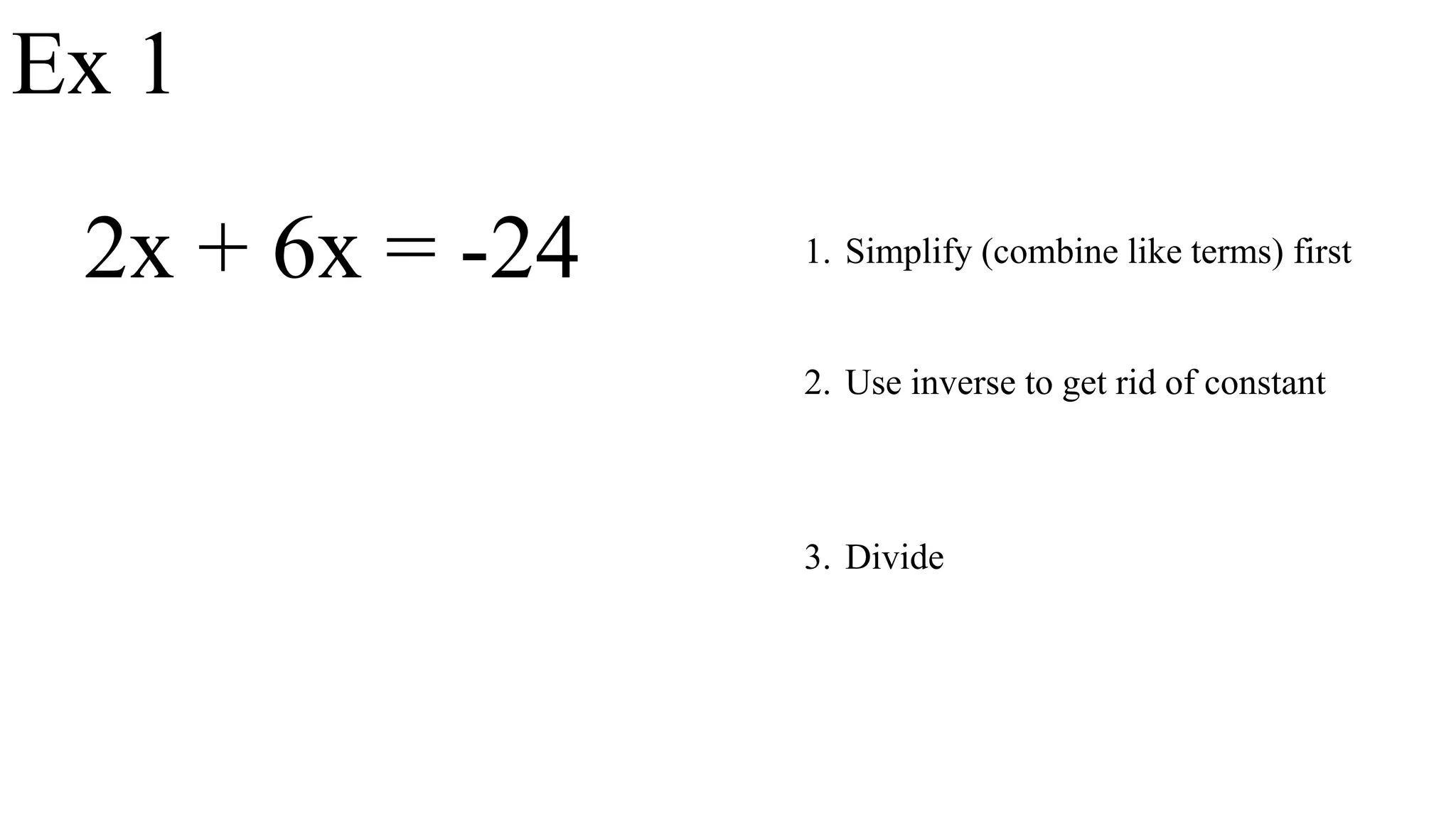 Like terms equations examples | PPTX