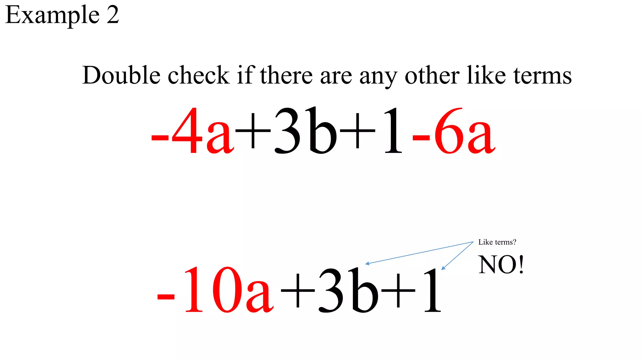 Like terms slide show | PPTX