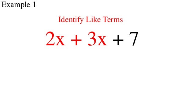 Like terms slide show